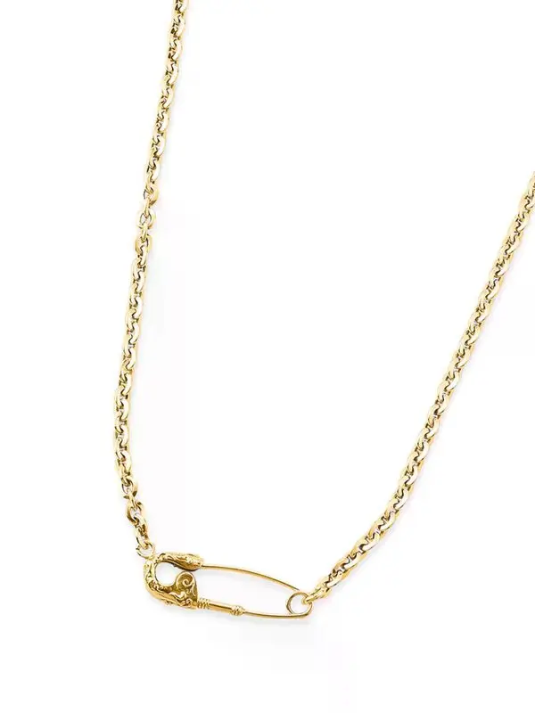 Emanuele Bicocchi Arabesque Pin Necklace In Sterling Silver