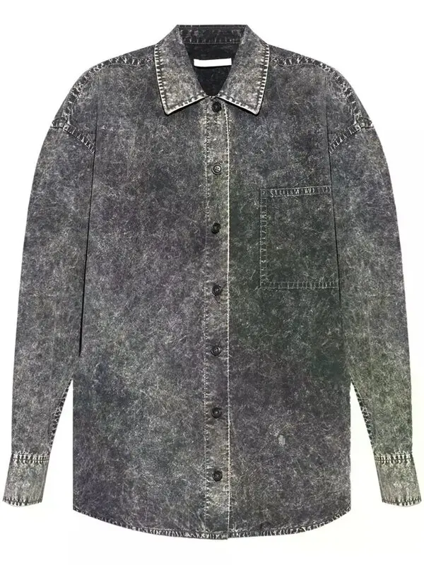 Alexander Wang Acid Wash Cotton Shirt - Grey