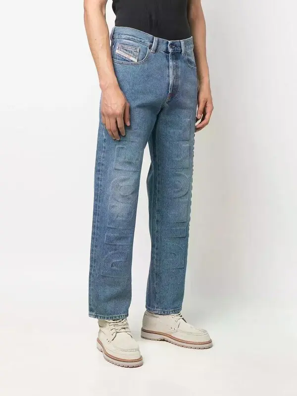 DIESEL® Straight-leg Washed Denim Jeans