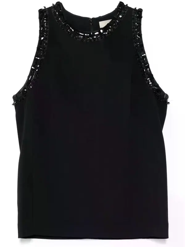 Elie Saab Sleeveless Embellished Cady Top