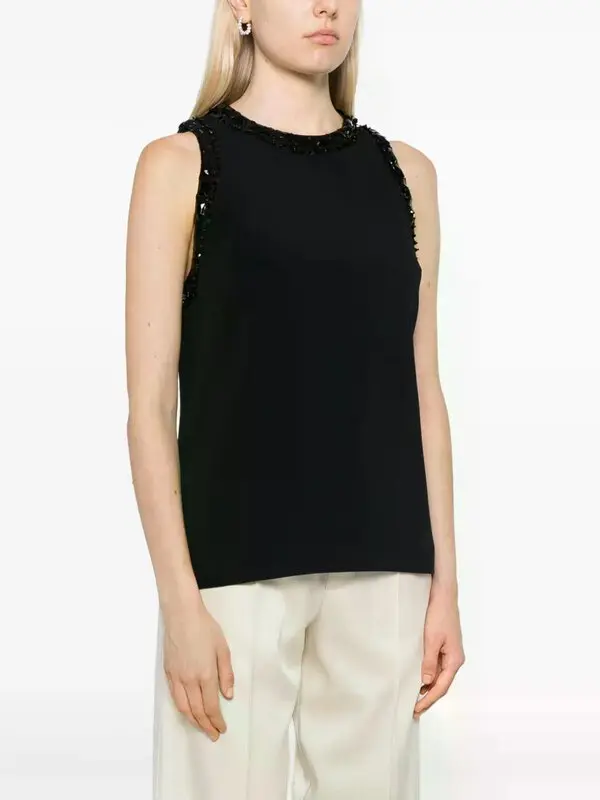 Elie Saab Sleeveless Embellished Cady Top
