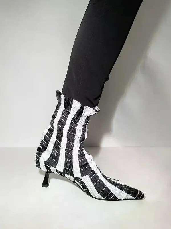 AMY CROOKES Marthe 60mm Shirred Boots