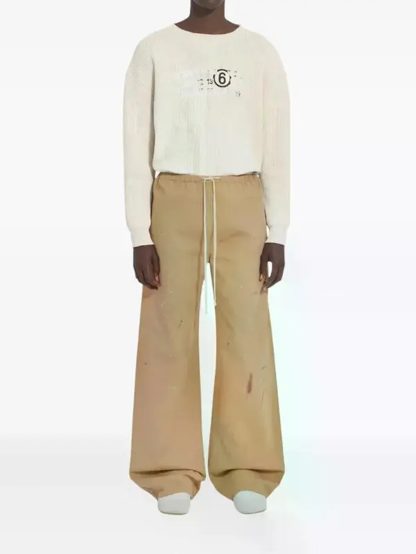 MAISON MARGIELA Drawstring Trousers With Paint Splatter Detail