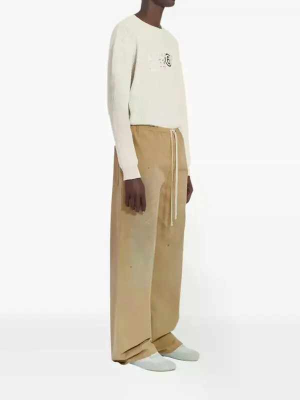 MAISON MARGIELA Drawstring Trousers With Paint Splatter Detail