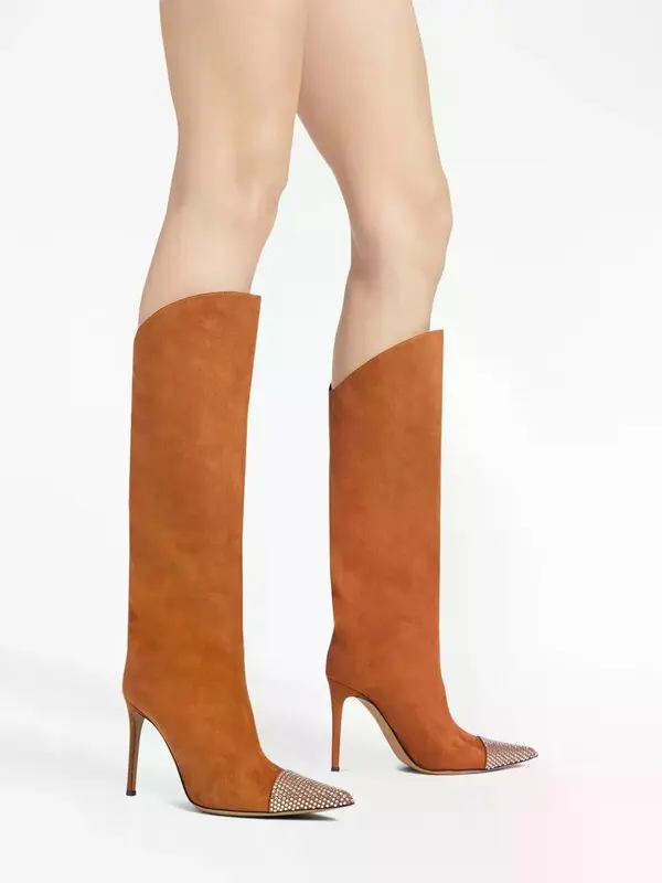 Alexandre Vauthier Crystal Embellished Stiletto Boots