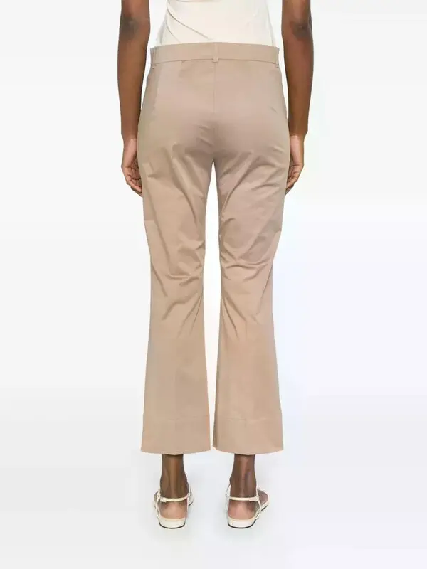 Max Mara Felice Cropped Flare Trousers - Brown