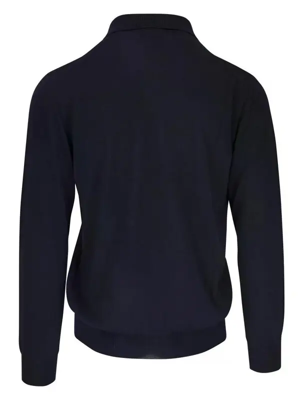 Brioni Wool Blend Button-down Collar Sweatshirt