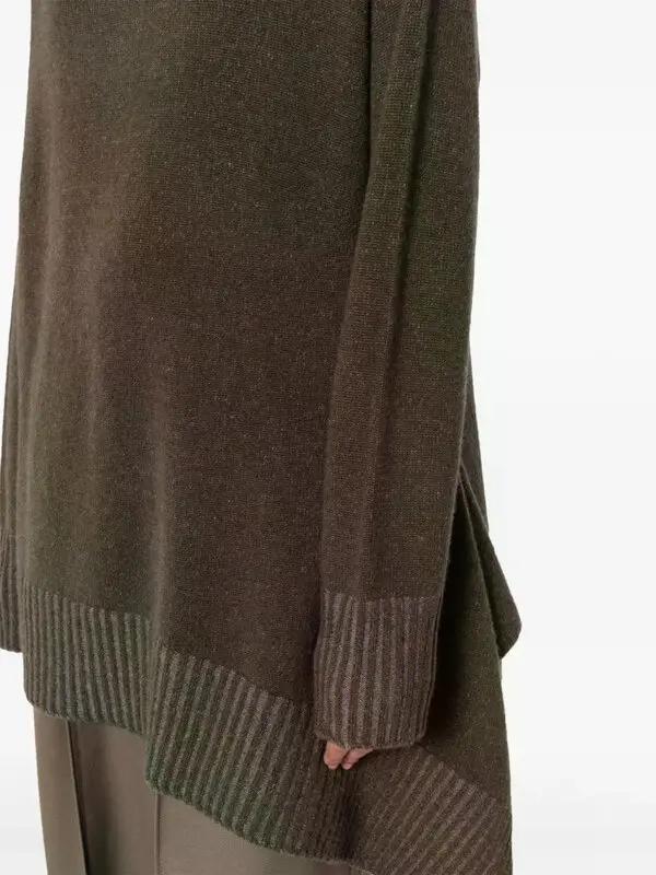 ZIGGY CHEN Wool Roll Neck Asymmetric Jumper