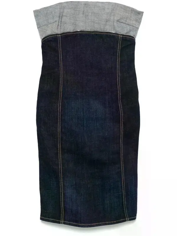 Dsquared2 Upside Denim Mini Dress - Blue