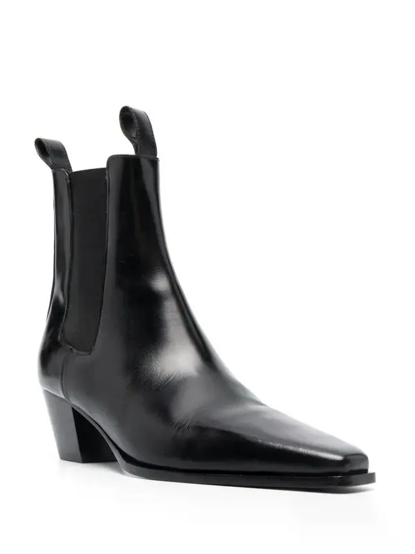 TOTEME The City Cowboy Boots - Black