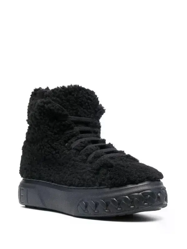 Casadei Lace-up Combat Boots - Black