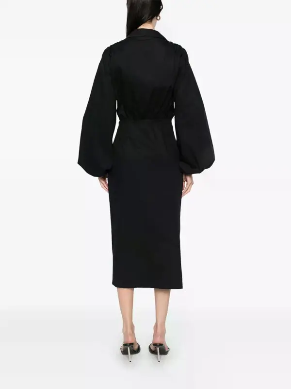 Blumarine Floral Appliqué Midi Dress