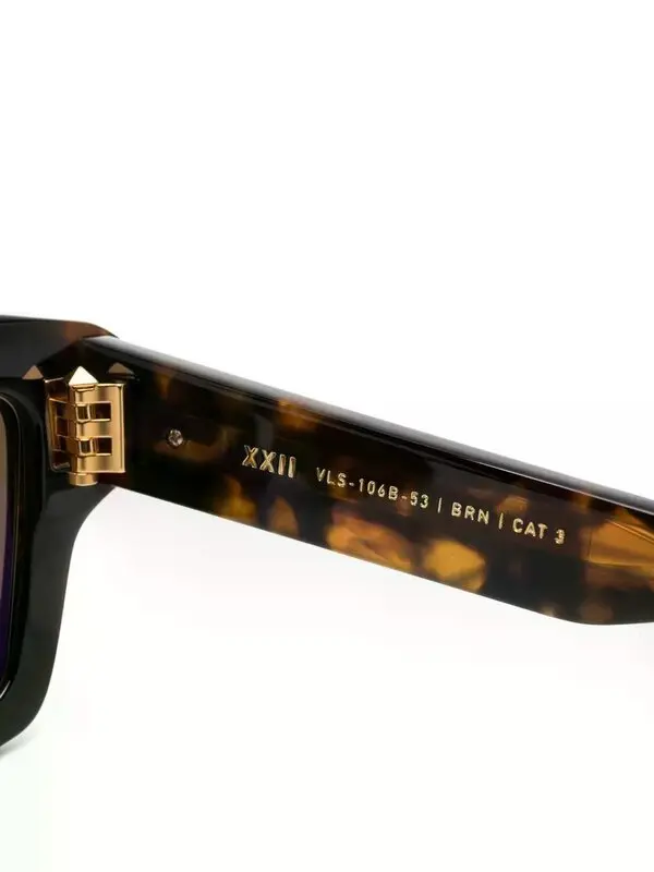 Valentino Garavani Rockstud Square-frame Sunglasses - Brown