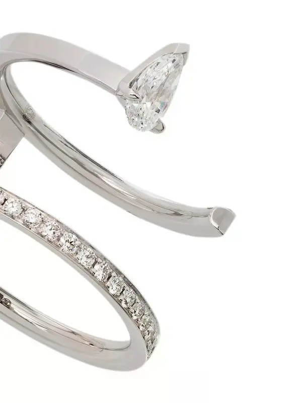 REPOSSI Serti Sur Vide 18kt White Gold Diamond Ring