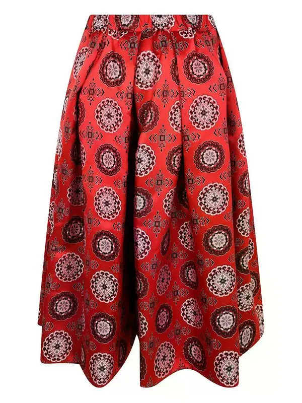Comme Des Garçons Cropped Trousers With Geometric Print