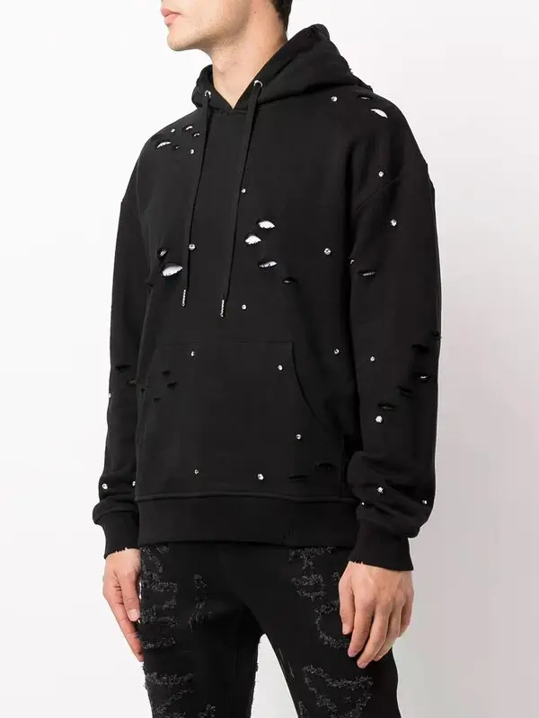 GOD'S MASTERFUL CHILDREN Galaxy Ripped-detailed Hoodie