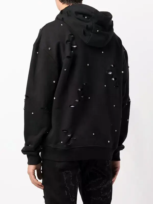 GOD'S MASTERFUL CHILDREN Galaxy Ripped-detailed Hoodie
