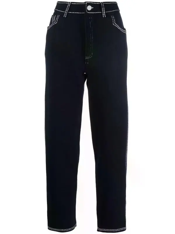 BARRIE High-rise Straight-leg Trousers