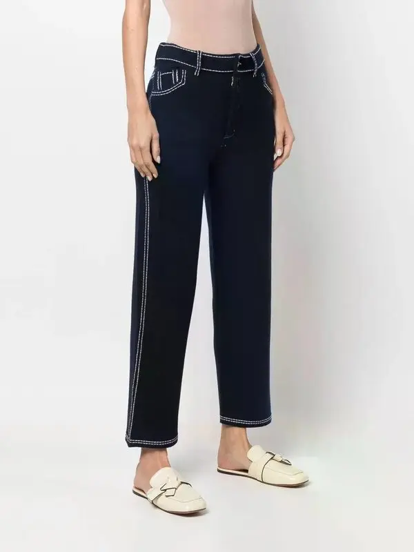 BARRIE High-rise Straight-leg Trousers