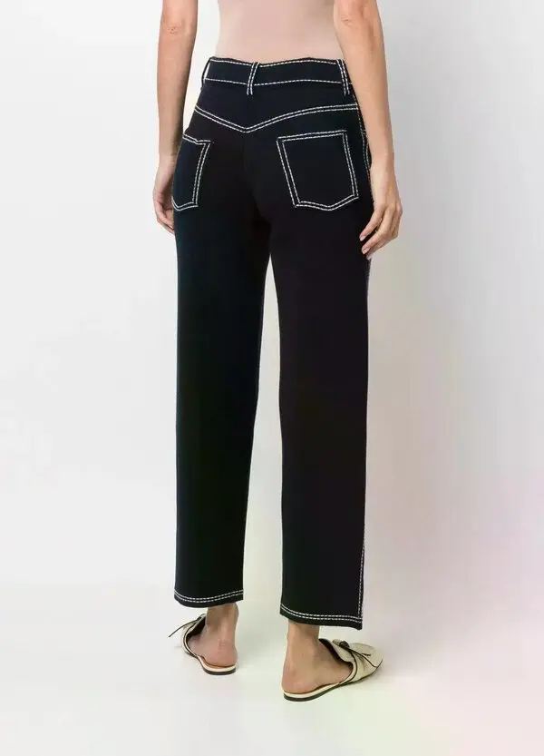 BARRIE High-rise Straight-leg Trousers