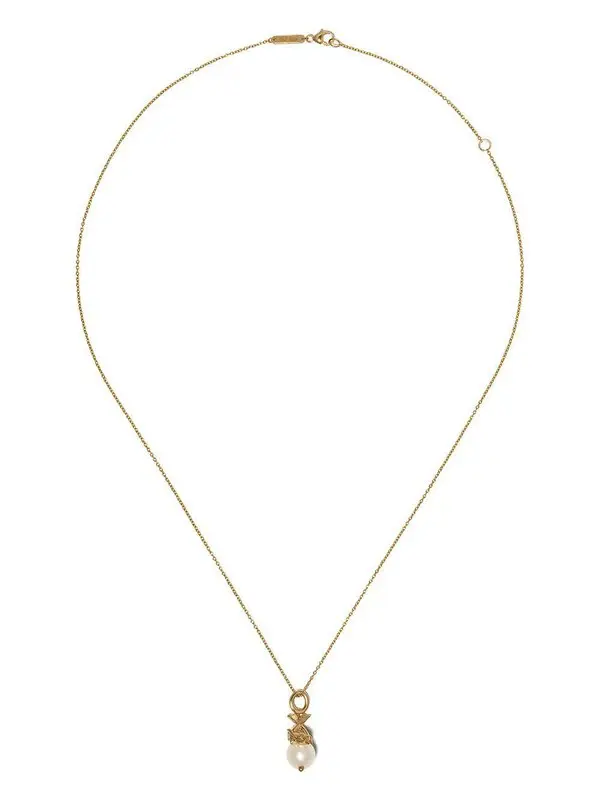 Stephen Webster 18kt Yellow Pisces Astro Ball Pearl Necklace - Gold