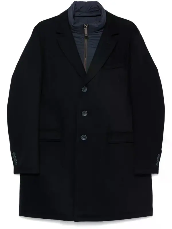 Herno Virgin Wool Coat - Blue