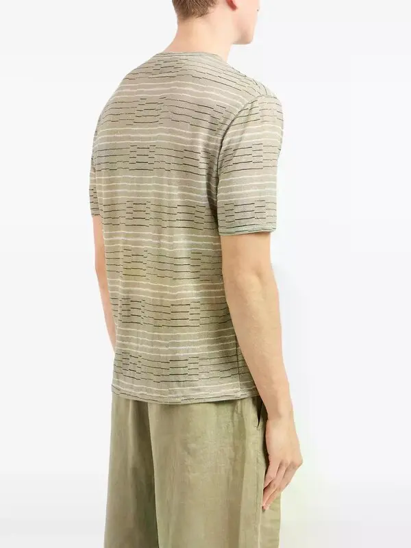Giorgio Armani Striped Linen T-shirt