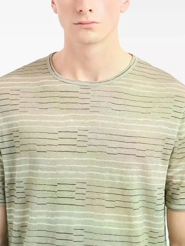 Giorgio Armani Striped Linen T-shirt