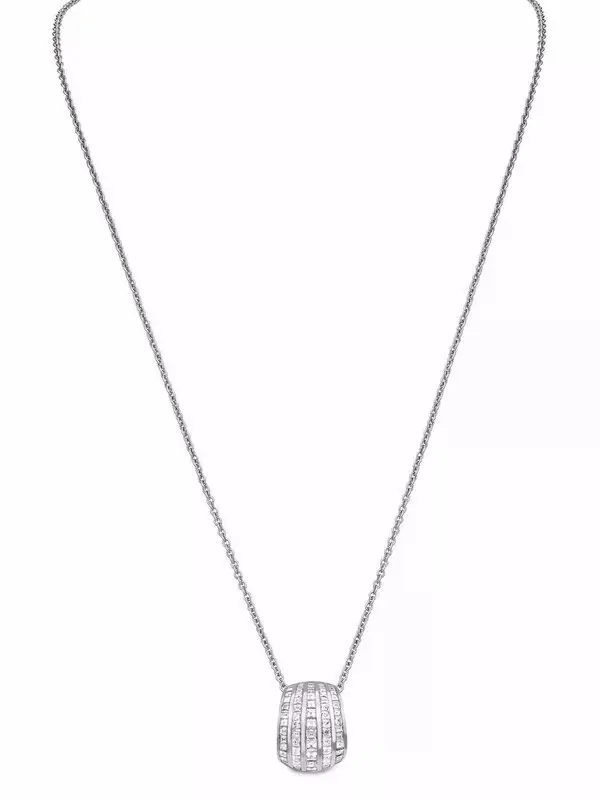 PRAGNELL 18kt White Gold Five Row Diamond Pendant Necklace - Silver