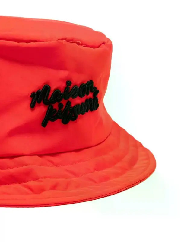 Maison Kitsuné Logo Embroidered Bucket Hat