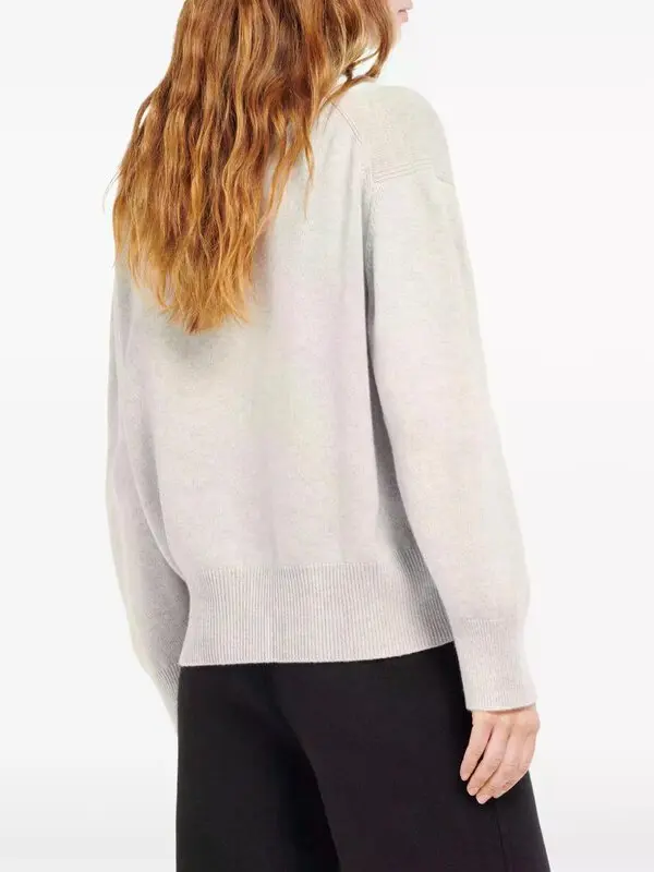 BARRIE Cashmere Polo Sweater With Gold-tone Buttons