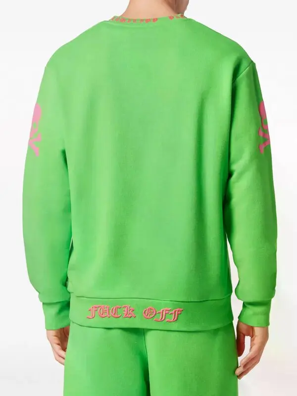 Philipp Plein Skull Print Cotton Sweatshirt