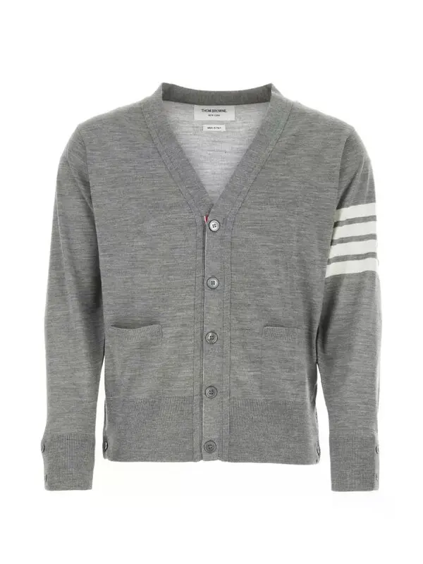 Thom Browne V-neck Cardigan With Signature Striping