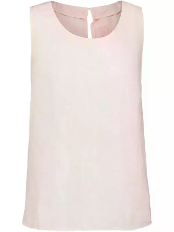 120% Lino Sleeveless Linen Top - Pink