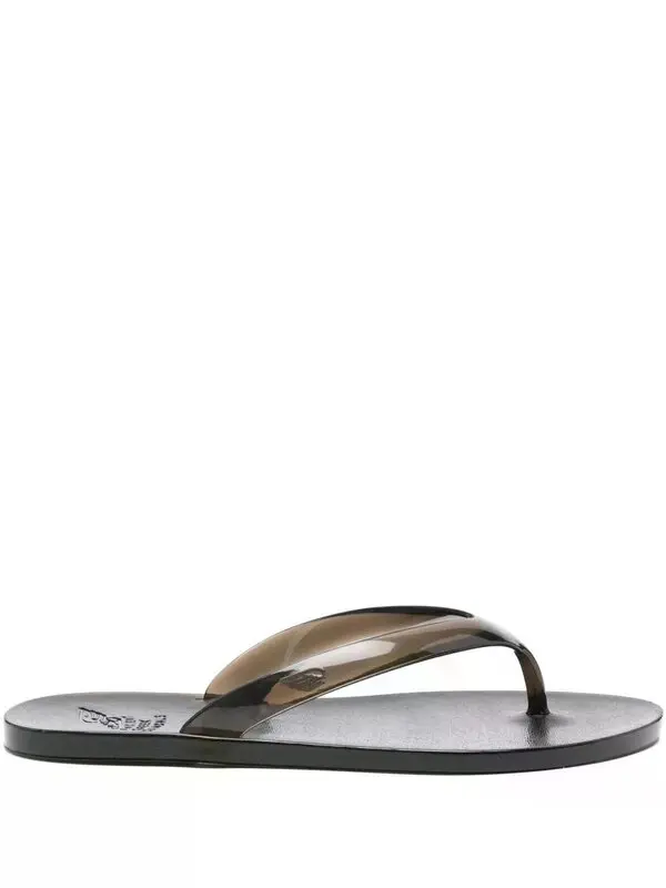 ANCIENT GREEK SANDALS Translucent Flip Flops - Black