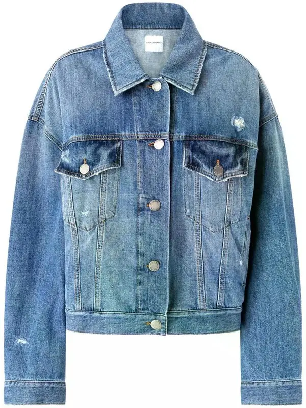 Pinko Denim Jacket With Button Fastening - Blue