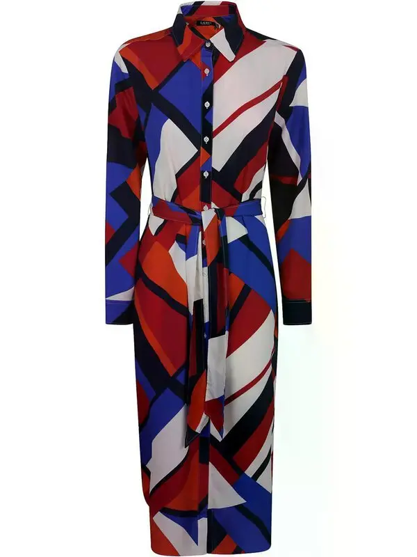 Ralph Lauren Abstract Print Shirtdress - Blue