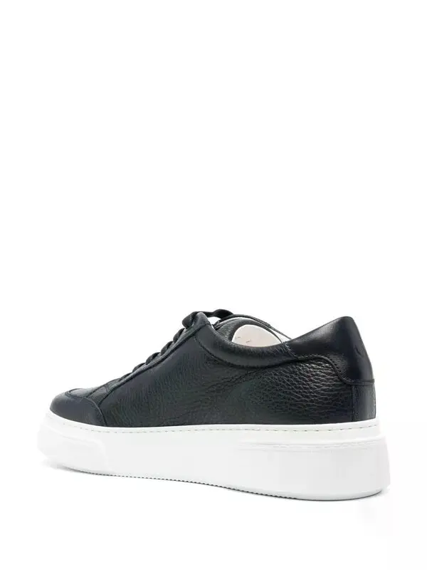 Giorgio Armani Pebbled Leather Lace-up Sneakers