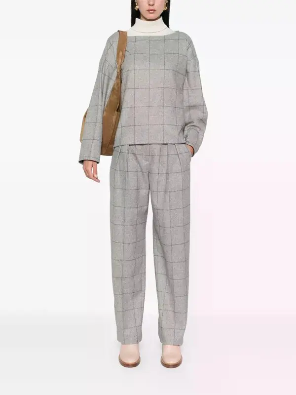 Emporio Armani Pleated Checked Trousers