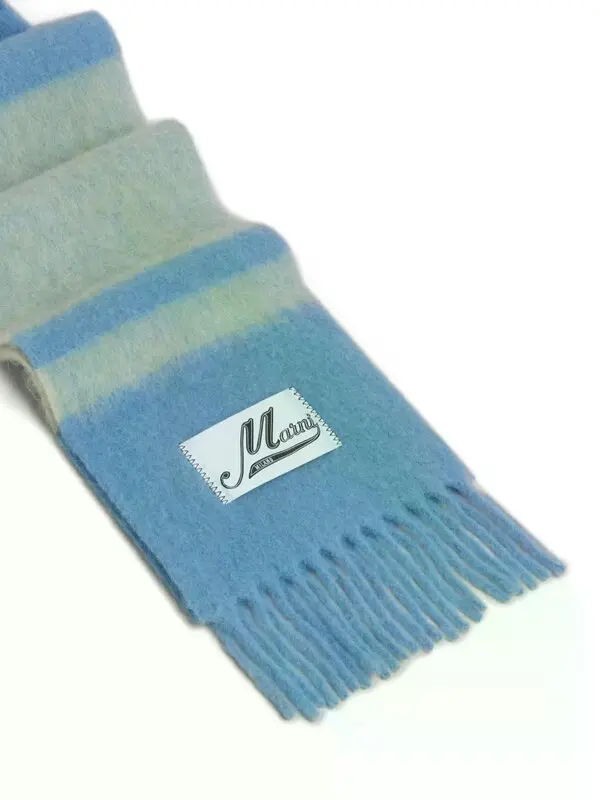 Marni Fringed Brushed-knit Scarf