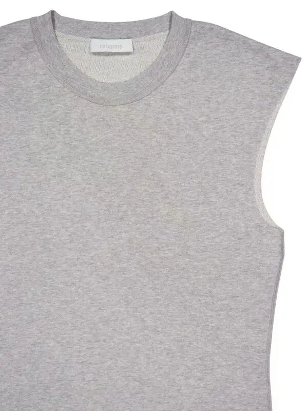 Rabanne Chain Detail Cotton T-shirt - Grey