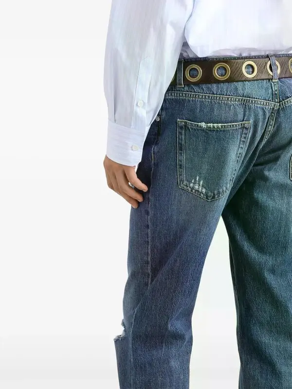 Dolce & Gabbana Ripped Straight-leg Jeans