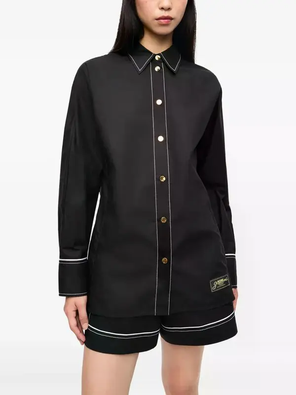 GANNI Contrasting Stitch Shirt