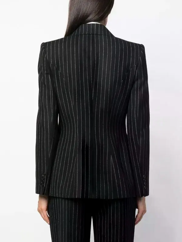 Alexander McQueen Striped Double-breasted Blazer