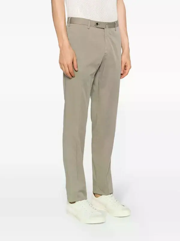 PT TORINO Tapered Cotton-blend Chino Trousers - Neutrals