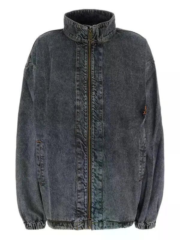 Y/project Denim Funnel Neck Jacket - Grey