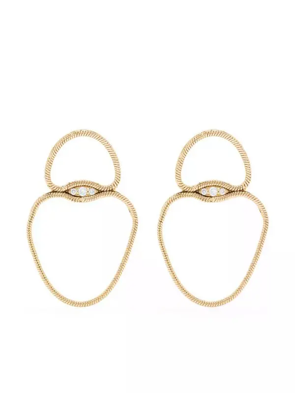 Fernando Jorge 18kt Yellow Fluid Diamonds Earrings - Gold
