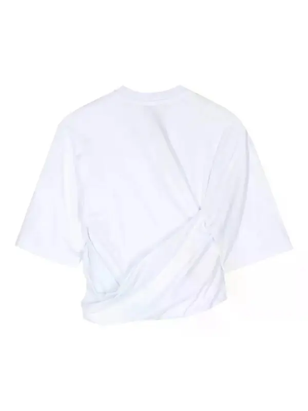 LITKOVSKA Graceful Draped Cotton T-shirt