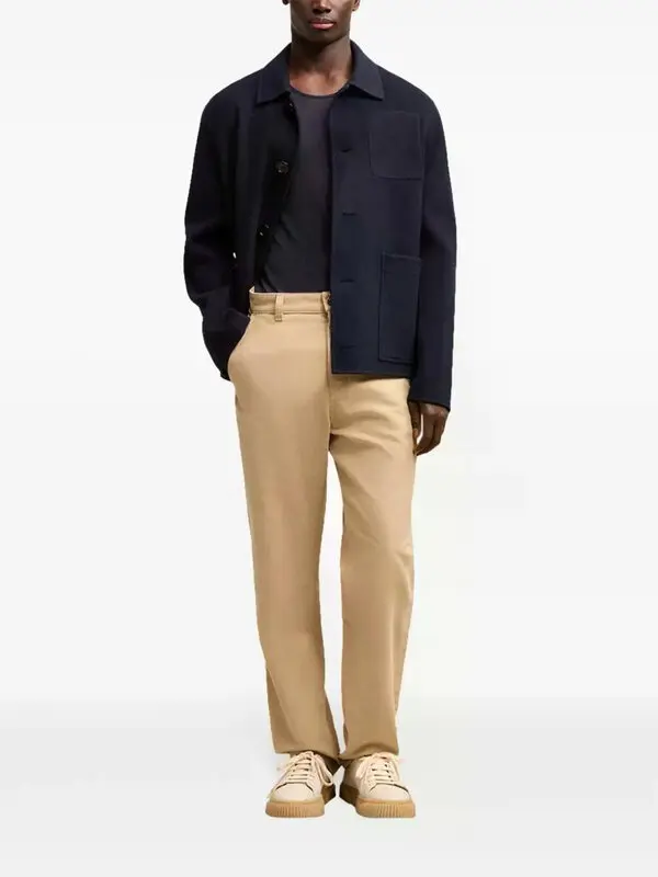 AMI Paris Logo-patch Straight-leg Worker Trousers