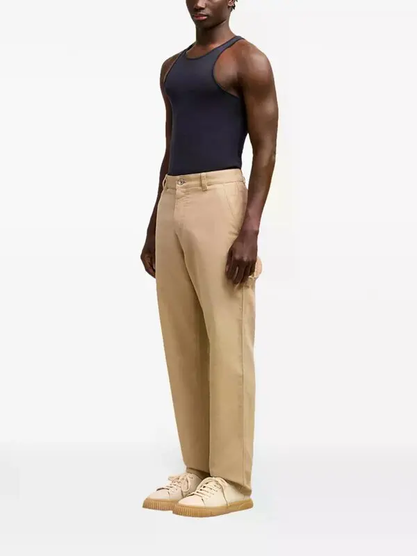 AMI Paris Logo-patch Straight-leg Worker Trousers